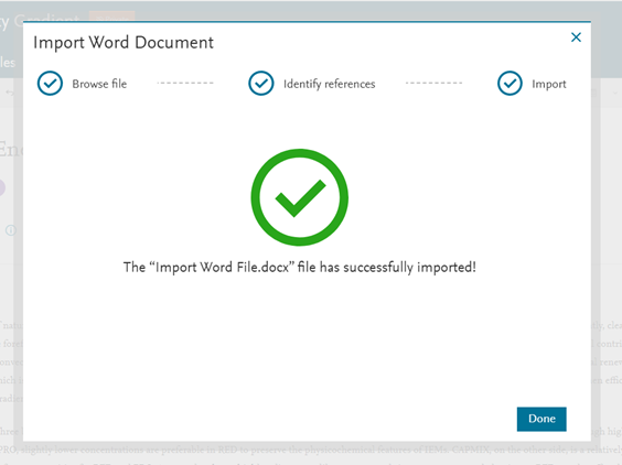 How do I import a Word document? - Journal Article Publishing Support Center